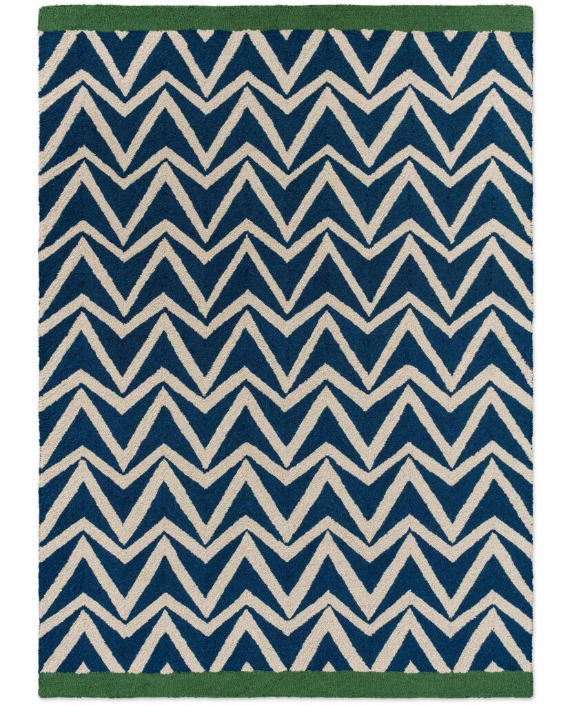 Scion Rug, Dhurrie Blue outdoor / indoor 426318 | Luxury Rug Store Europe